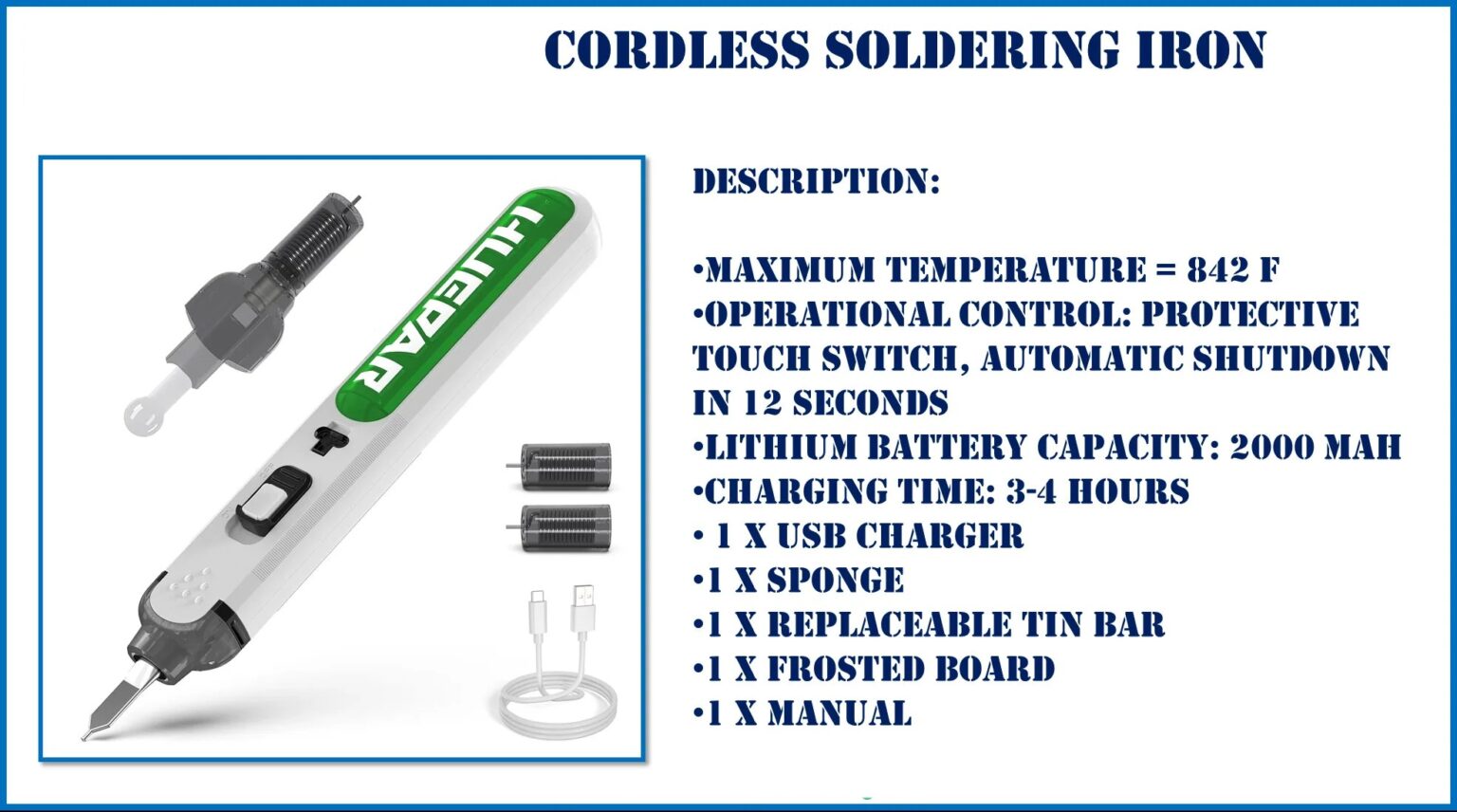 EOD Cordless Soldering Iron - Kejo Limited Company