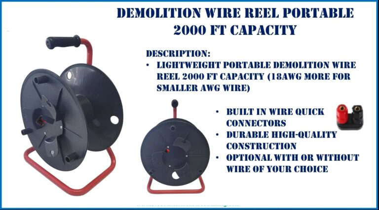 EOD Demolition wire reel 2000ft capacity - Kejo Limited Company