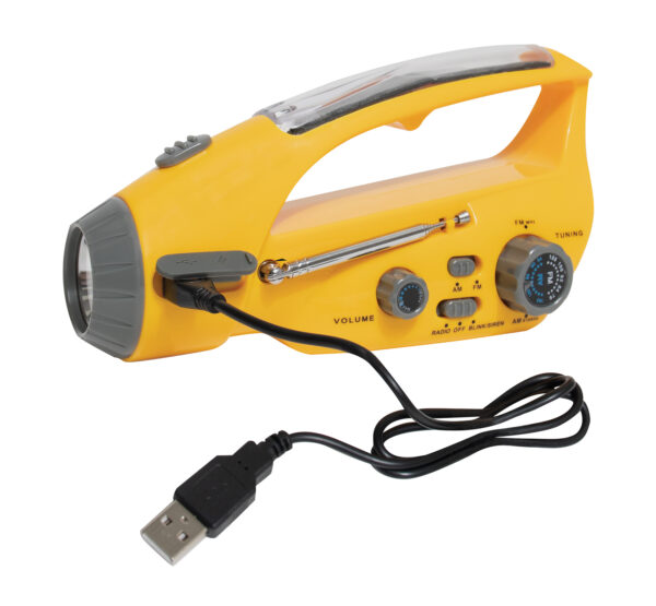 Solar/Wind Up Flashlight with Radio - Kejo Limited Company